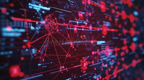 A Computer Screen Showing A Simulated Network With Different Nodes And Connections Being