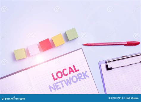 Text Sign Showing Local Network Word For Intranet Lan Radio Waves Dsl