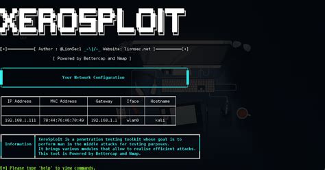 xerosploit mitm penetration toolkit