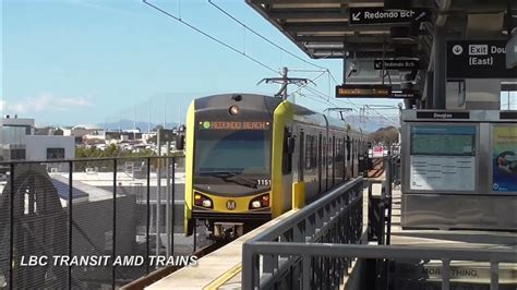 La Metro Green Line Arriving At Douglas Youtube