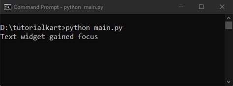 Events Available For Text Widget In Tkinter Python