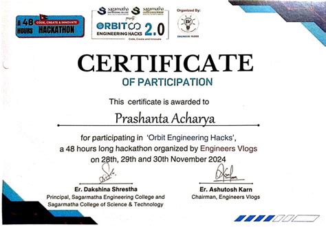 Prashanta Acharya On Linkedin Engineersvlogs Orbithack20 Hackathon