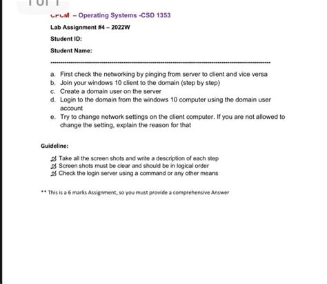 Solved A First Check The Networking By Pinging From Server