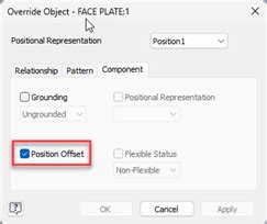 Position Offset Is Deactivated By Default In Inventor Assembly