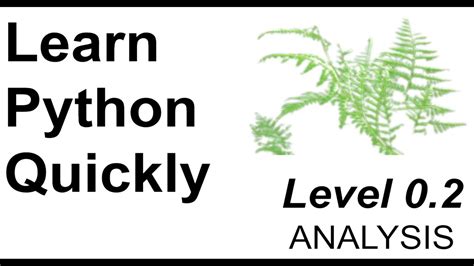 Quick Python Tutorial Level 02 Analysis Youtube
