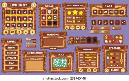 Complete Set Graphical User Interface Gui Stock Vector Royalty Free