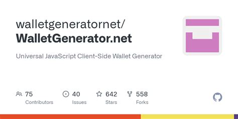 github walletgeneratornet universal javascript