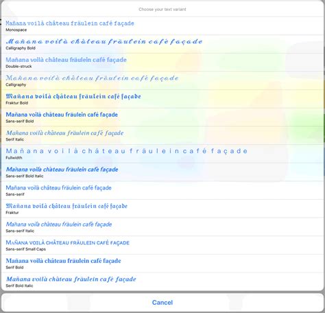 Unicode Font Variants Now With Diacritics Rshortcuts