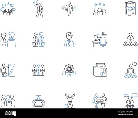 Progress Monitoring Line Icons Collection Growth Development
