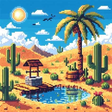 8 Bit Desert Oasis By Jameshosie1995 On Deviantart