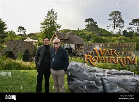 Joseph Chou Left And Brian Cox Arrive At The New Zealand Premiere Of