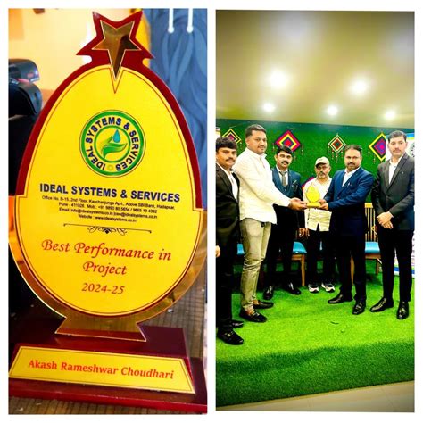 I Am Absolutely Thrilled To Be Recognized With The Best Performance In Projects Award This