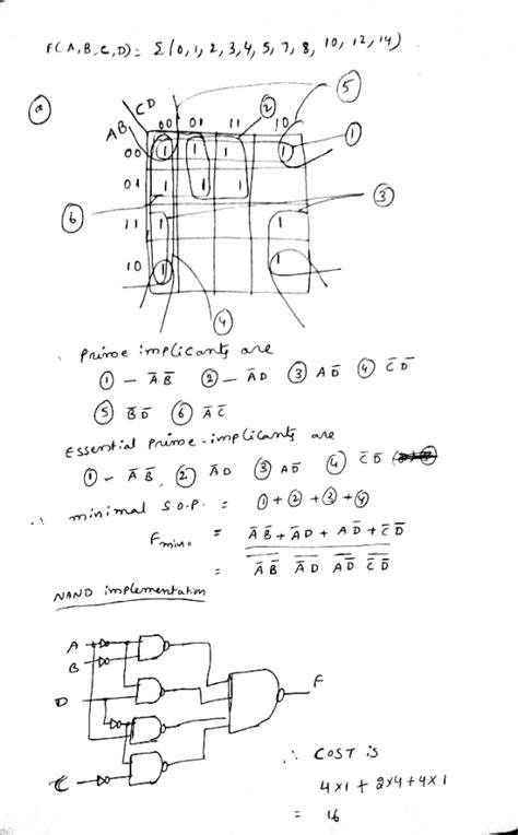 18 Pts Given The Boolean Function Fa B C D Σ 0 1 2 3