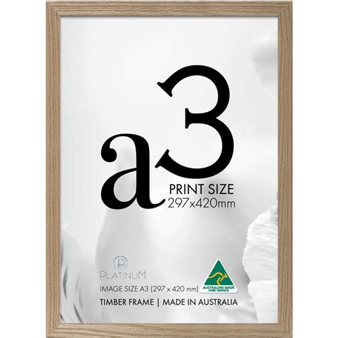 Platinum Oak Photo Frame A3 Australian Made Big W