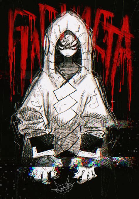 Urana Kei Rudo Surebrec Gachiakuta Highres 1babe Black Background Black Hair Colored Tips