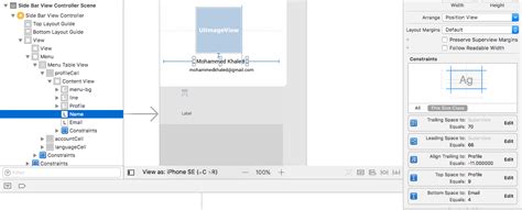 Ios How To Align Uilabel Horizontally With The Profile Photo Image