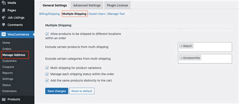 how to configure multiple shipping addresses in woocommerce themehigh