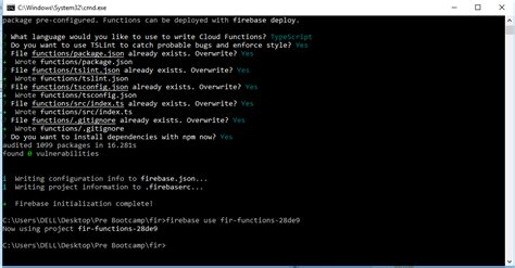 cmd using firebase project id in command prompt stack overflow