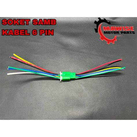 Jual Soket Samb Kabel 6 Pin Soket Socket Sambung Kabel 6 Pin Bintik