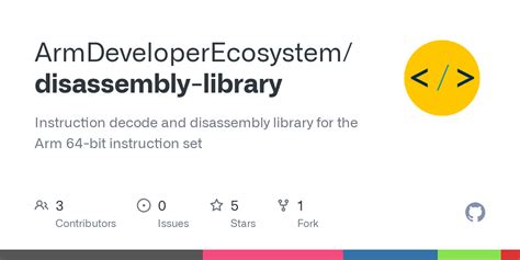 github armdeveloperecosystem disassembly library instruction decode