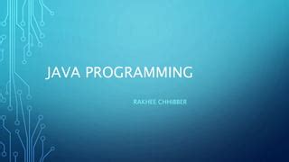 Installation Of Java And Program Execution PPTX Programming Languages Computing