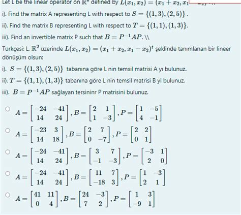 Solved Let L Be The Linear Operator On R Defined By Chegg