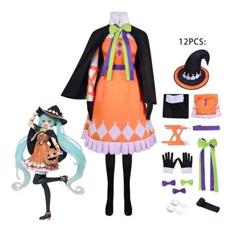 Hatsune Miku De Disfraz De Cosplay De Falda De Calabaza Cuotas Sin Inter S