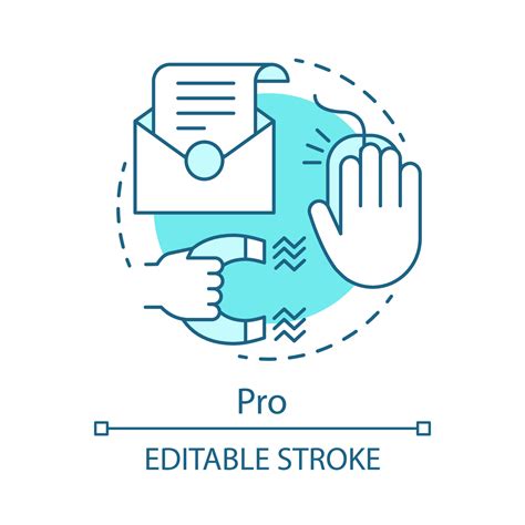 Pro Concept Icon Email Marketing Subscription Tariff Idea Thin Line
