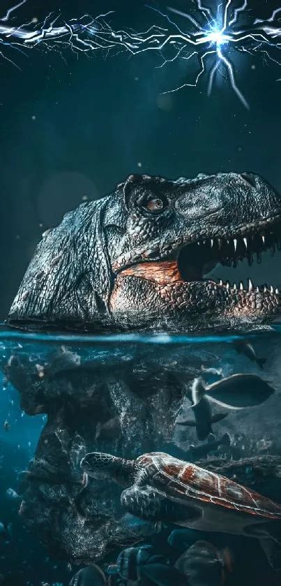 Epic Dinosaur Ocean Wallpaper Free Download