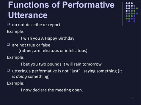Constatives And Performatives