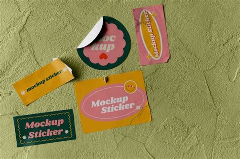 벽 스티커 모형 프리미엄 Psd 파일