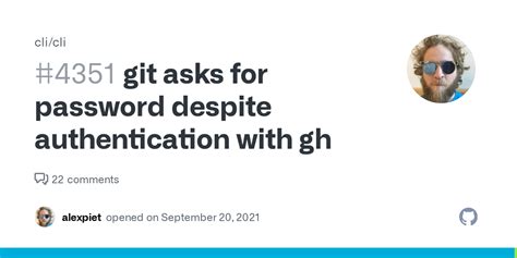 git asks for password despite authentication with gh · issue 4351