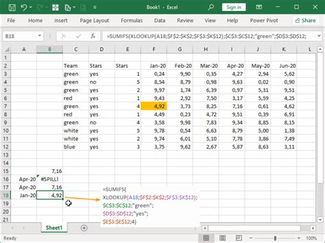 Combining Sumifs With Xlookup