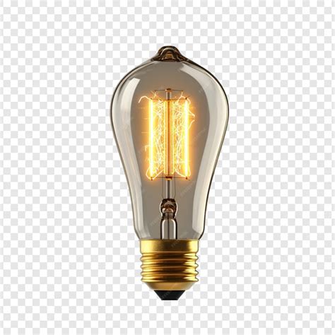 반이는 에디슨 전구 빈티지 조명 아이디어 디자인 Ai 생성 Psd