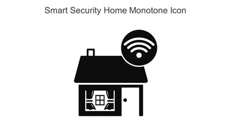 Smart Security Home Monotone Icon In Powerpoint Pptx Png And Editable Eps Format PPT Slide