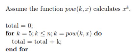 Solved Calculate The Running Time Of The Codes In The Below