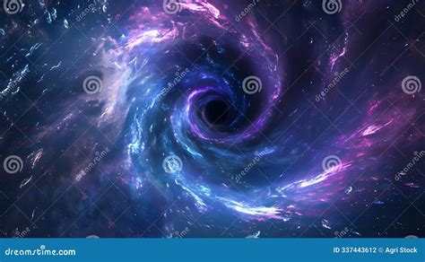 Dynamic Swirls And Spiral Curve Motion Wallpaper With Abstract Cosmic Time Warp Stock