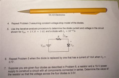 Solved Repeat Problem 3 Assuming Constant Voltage Drop Model