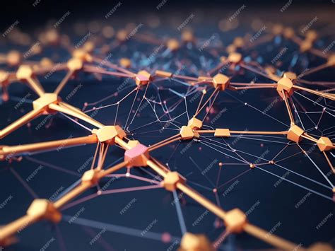 Premium Photo 3d Render Of A Network Communications Background With Low Poly Plexus Design