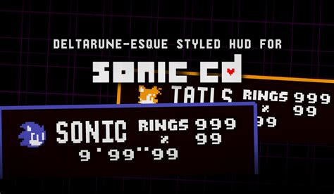 Deltarune Esque Hud For Sonic Cd Mod For Sonic Cd 2011 Scd Mods