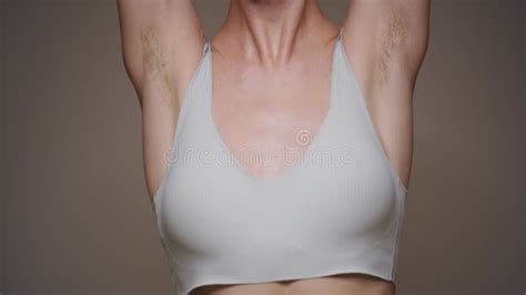A Young Woman Shows Off Her Hairy Armpits Stock Video - Video of laser, hairy: 349668155