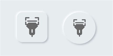 Barcode Scanner Solid Icon In Neomorphic Design Style Qr Code Signs