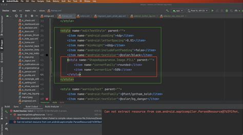 Android Studio Error Can Not Extract Resource From Com Android Aaptcompiler ParsedResource