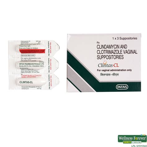 Buy Clintas Cl Suppositories 3 Capsules Online At Best Prices Wellness Forever