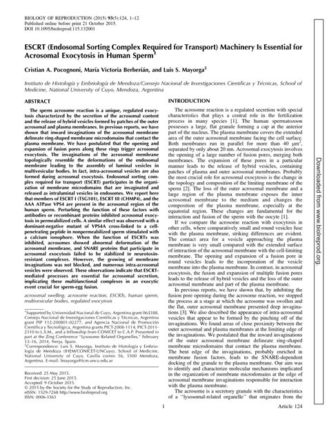 Pdf Escrt Endosomal Sorting Complex Required For Transport