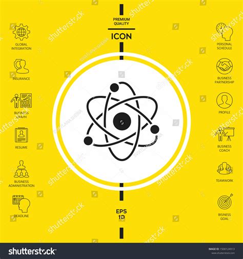 Atom Symbol Science Icon Graphic Elements Stock Vector Royalty Free 1500124913 Shutterstock