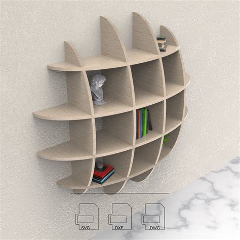 Parametric Bookshelf Aria • Router Cut Files • Cnc Files • Vector Files • Dxf • Dwg • Svg