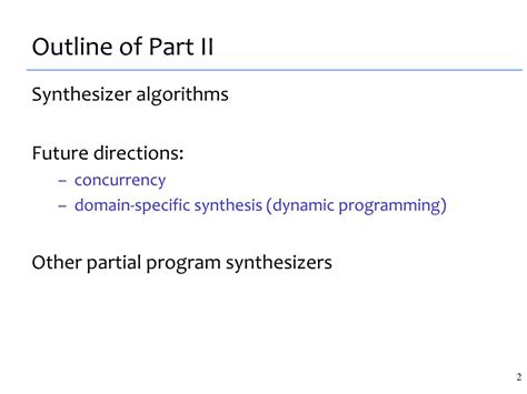 Ppt Automatic Programming Revisited Part Ii Synthesizer Algorithms Powerpoint Presentation