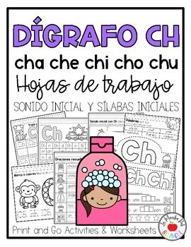 Print and Go! Sílabas con Ch cha che chi cho chu by La Maestra Pati ...