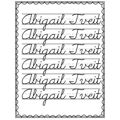 CreatePrintables Cursive Name Tracing Worksheet Name Tracing Worksheets Name Tracing